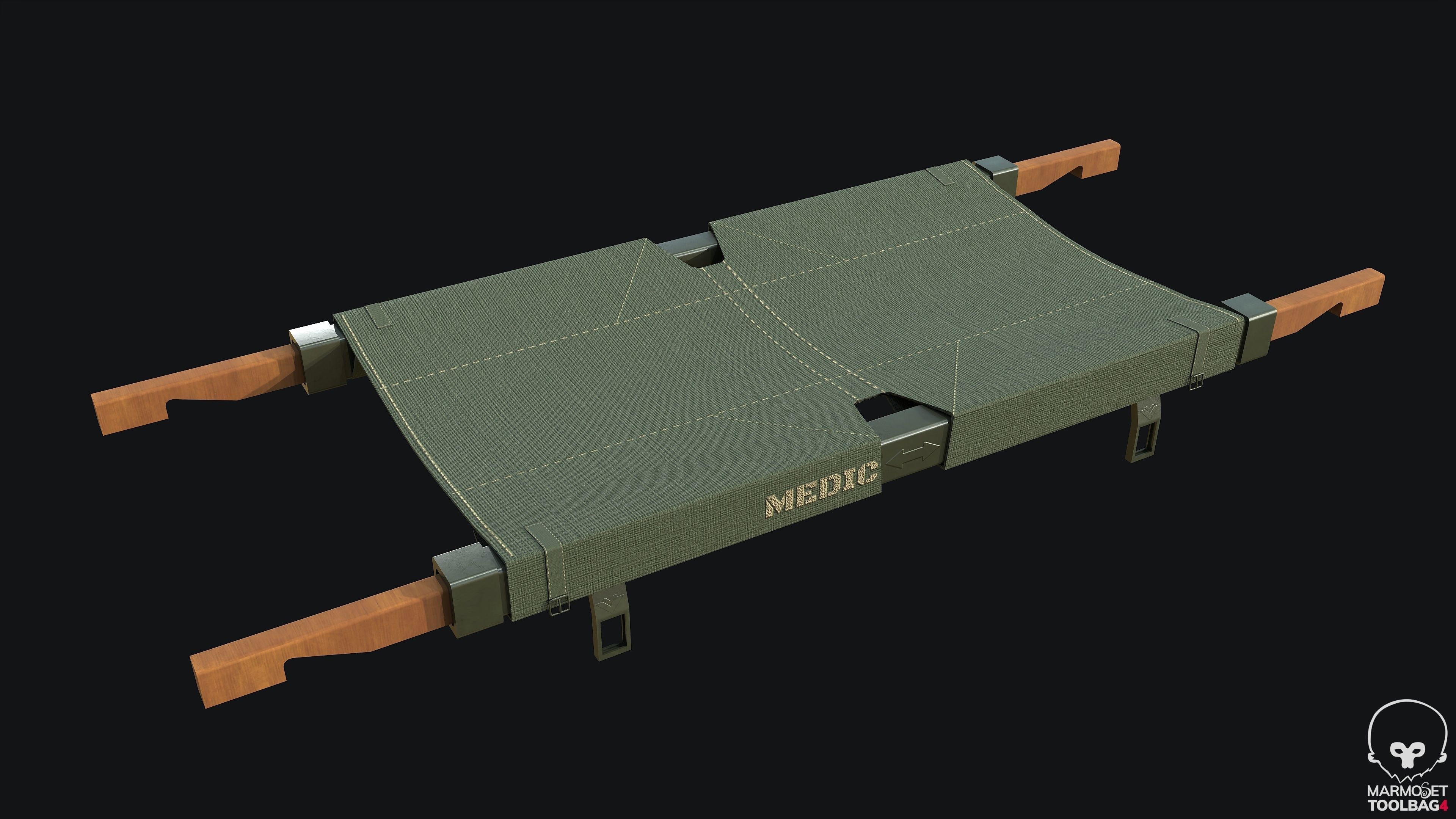 3D model Military Stretcher PBR Game Ready VR / AR / low-poly | CGTrader
