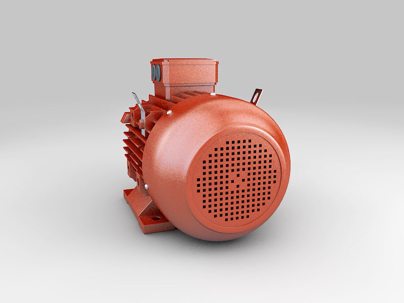 Industrial electric motor generator 3D model | CGTrader