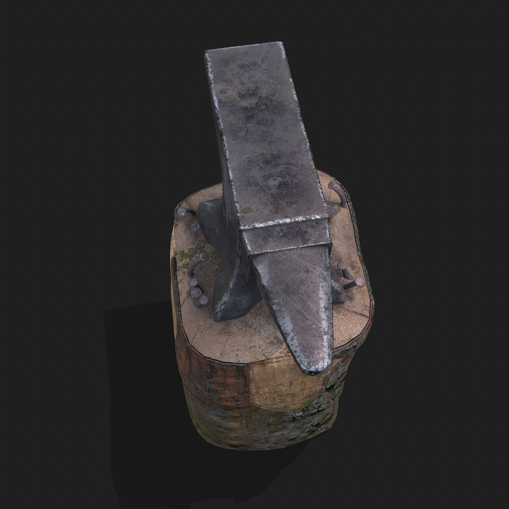 3D model Anvil tree Stump VR / AR / low-poly | CGTrader