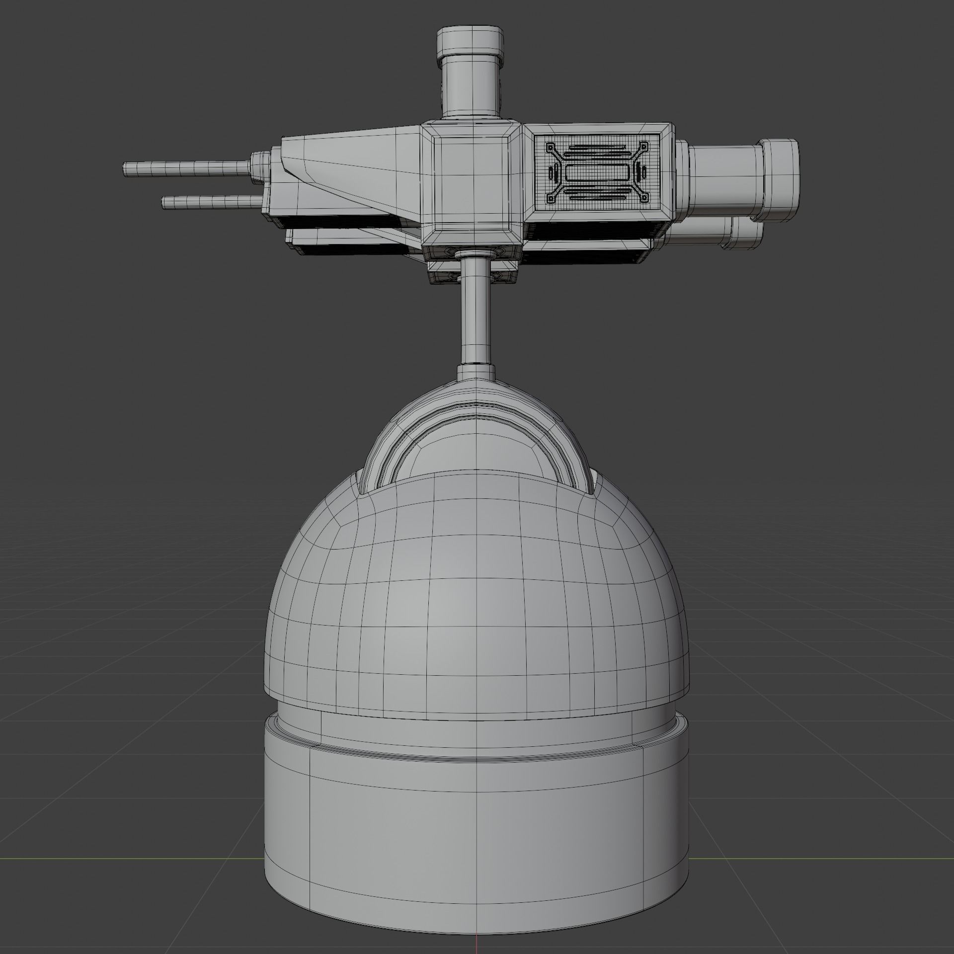 Scifi turret model 3D model rigged | CGTrader