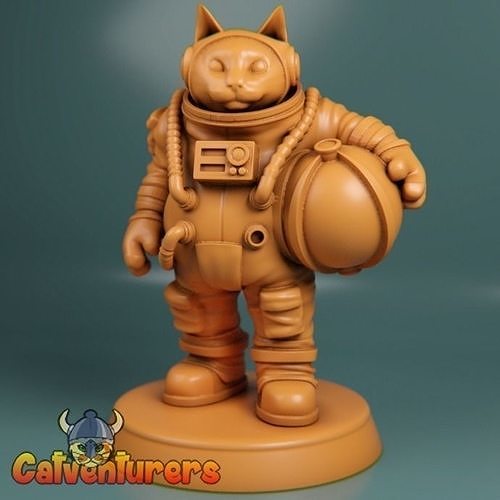 Cosmonaut Cat 3D model 3D printable | CGTrader