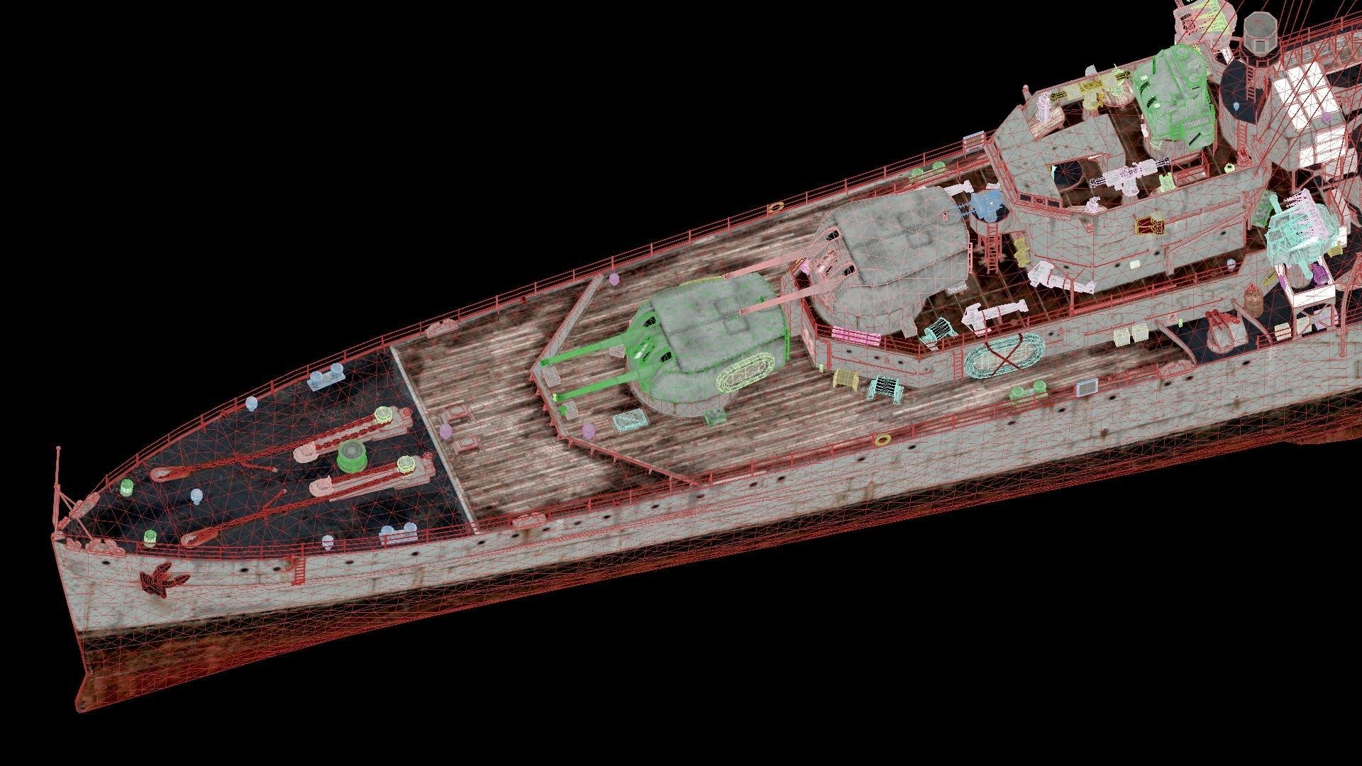 3D model HMS Leander VR / AR / low-poly | CGTrader