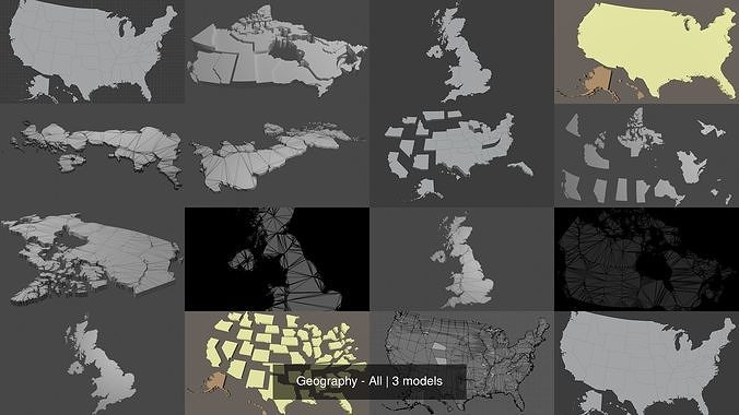 3D Model Collection Geography - All VR / AR / low-poly | CGTrader