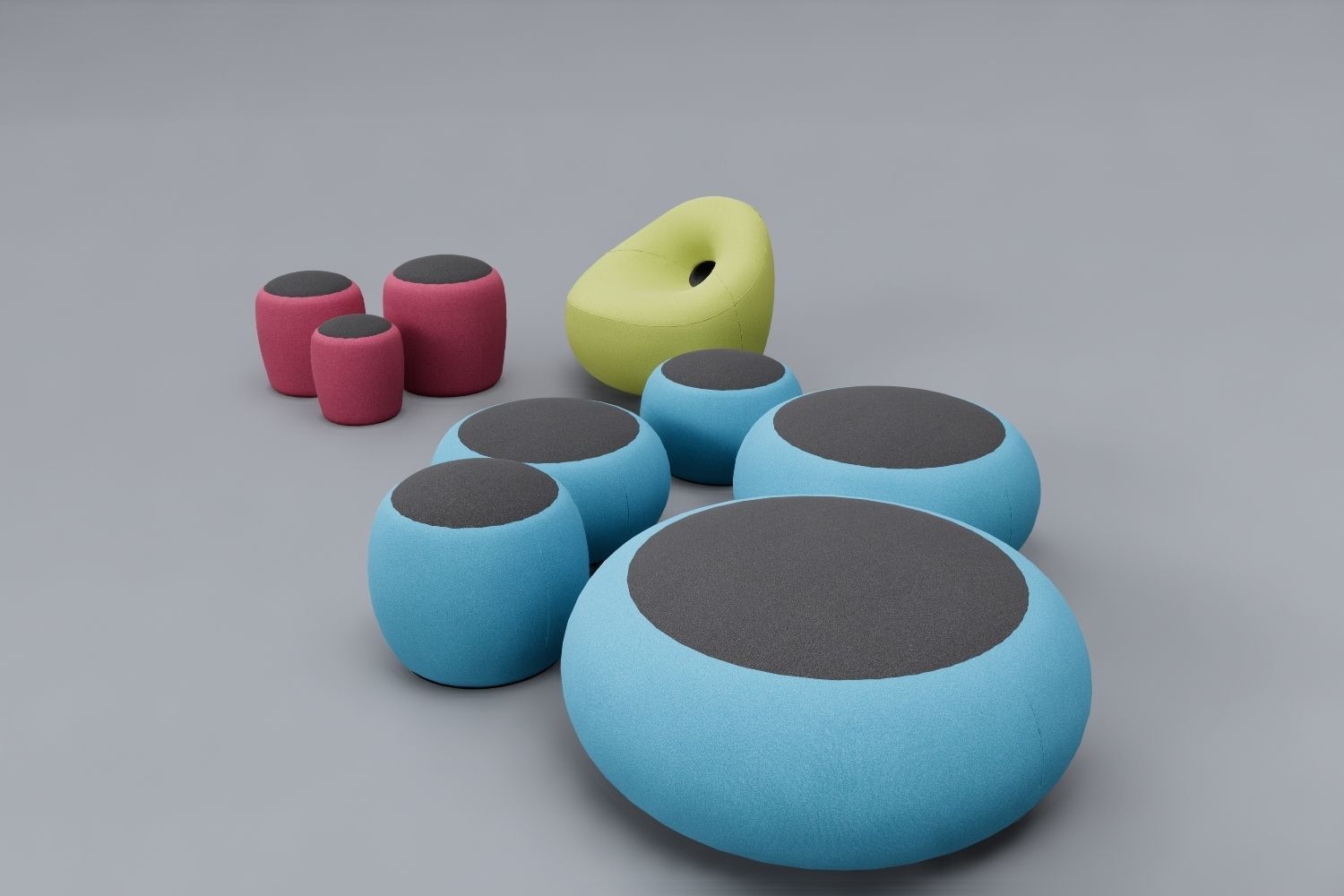 Seat Sets Various Sizes- Family for Revit 3D model | CGTrader