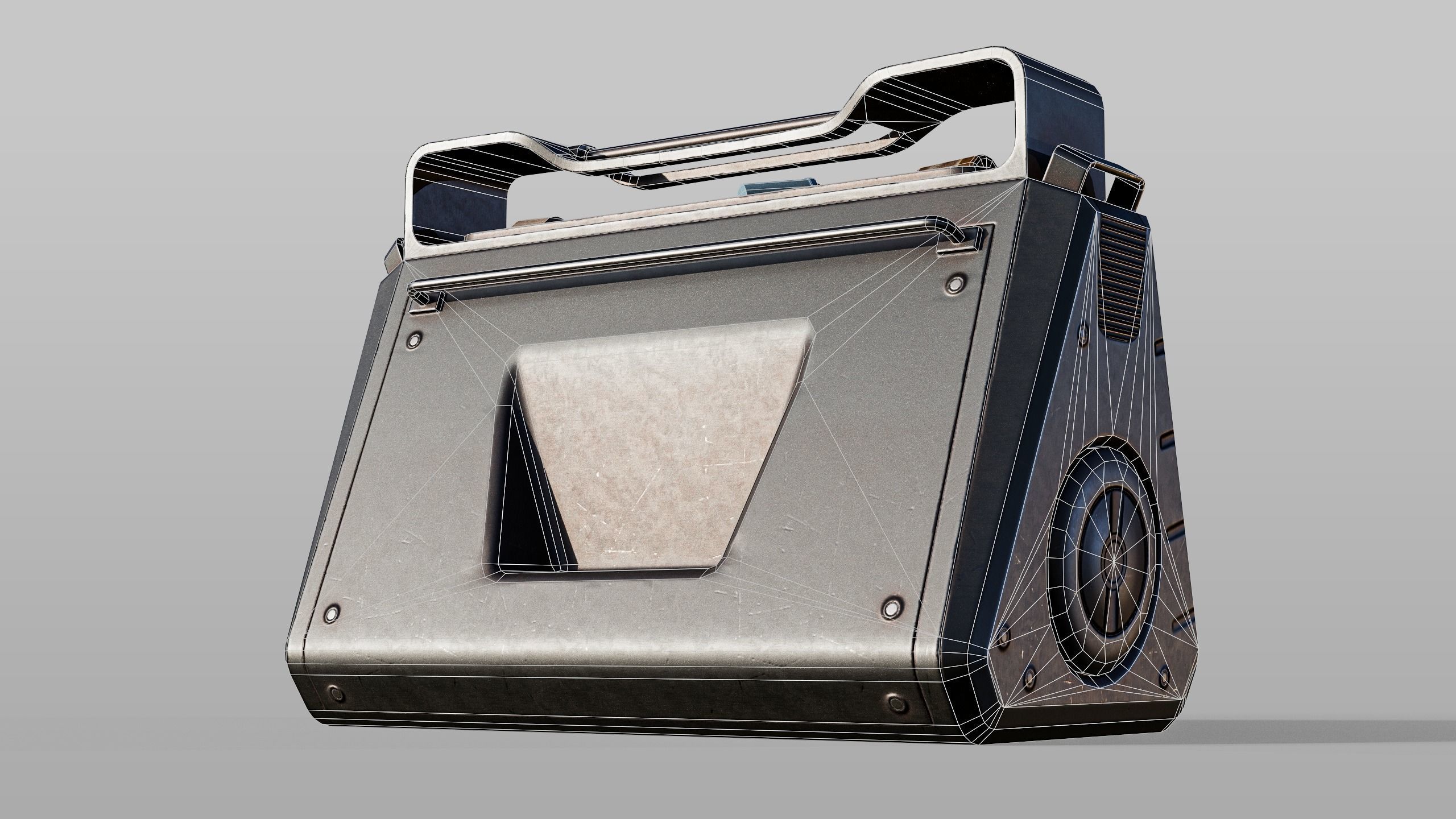 3D model Cyberpunk street trash bin prop VR / AR / low-poly | CGTrader