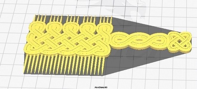 Celtic Comb 3D model 3D printable | CGTrader