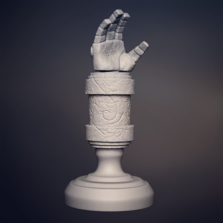 Hellboy Hand for 3d Print - Height 240 mm 3D model 3D printable | CGTrader