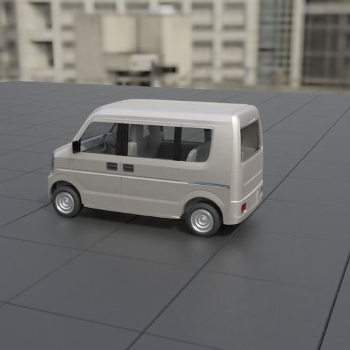 Full model kit - Suzuki Kei Car - Carry Every PC Mini Bus 3D model 3D ...