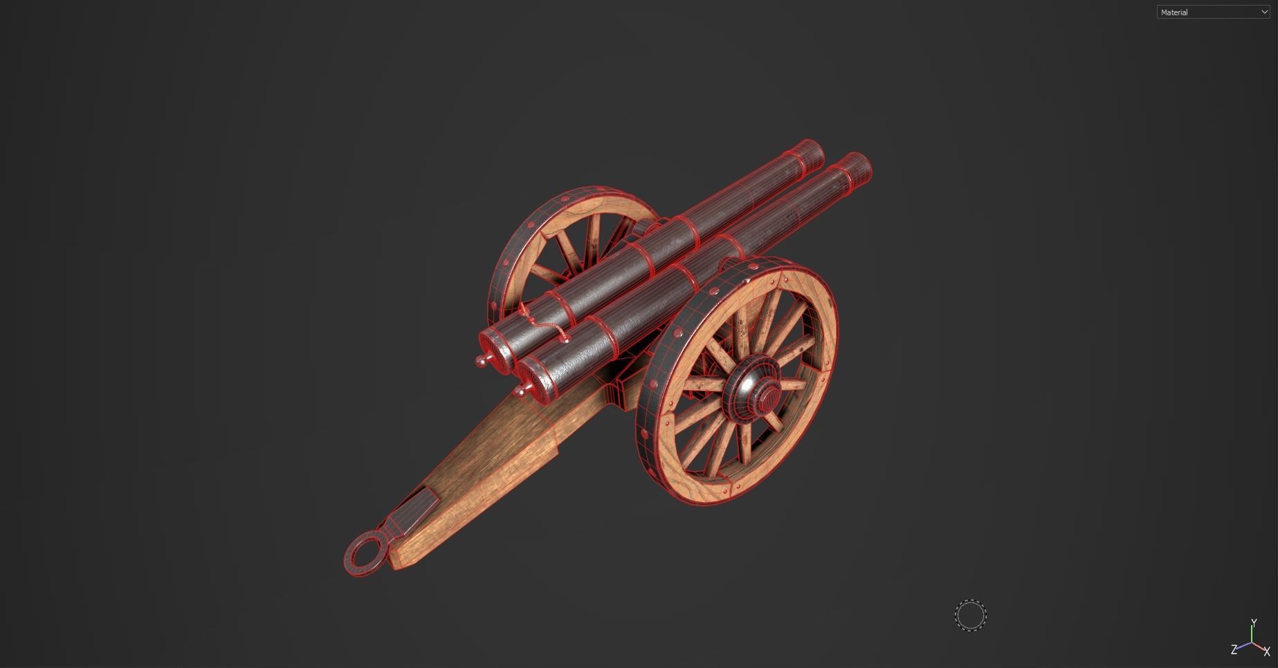 3D model Medieval or Modern Era Twin Cannon VR / AR / low-poly | CGTrader