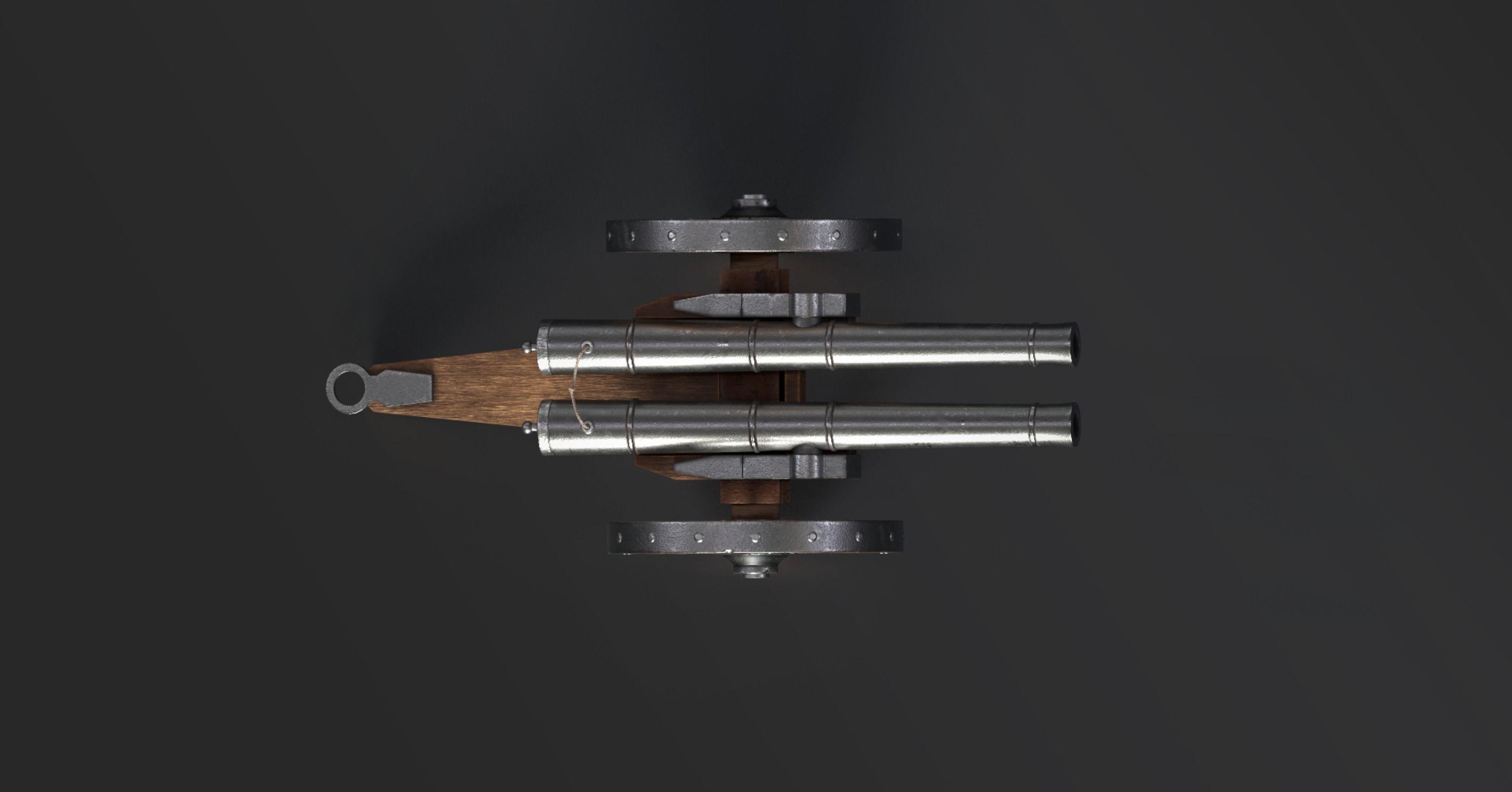 3D model Medieval or Modern Era Twin Cannon VR / AR / low-poly | CGTrader