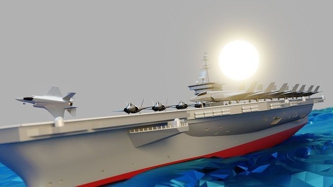 3D model USS Nimitz Lowpoly Isometric VR / AR / low-poly | CGTrader