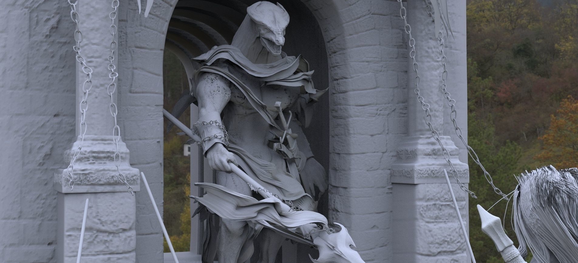 Lizard man Arena warrior and Monster Kit bash 3D 3D model | CGTrader