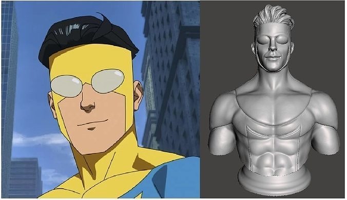 Invincible comic book character and bust 3D model 3D printable | CGTrader