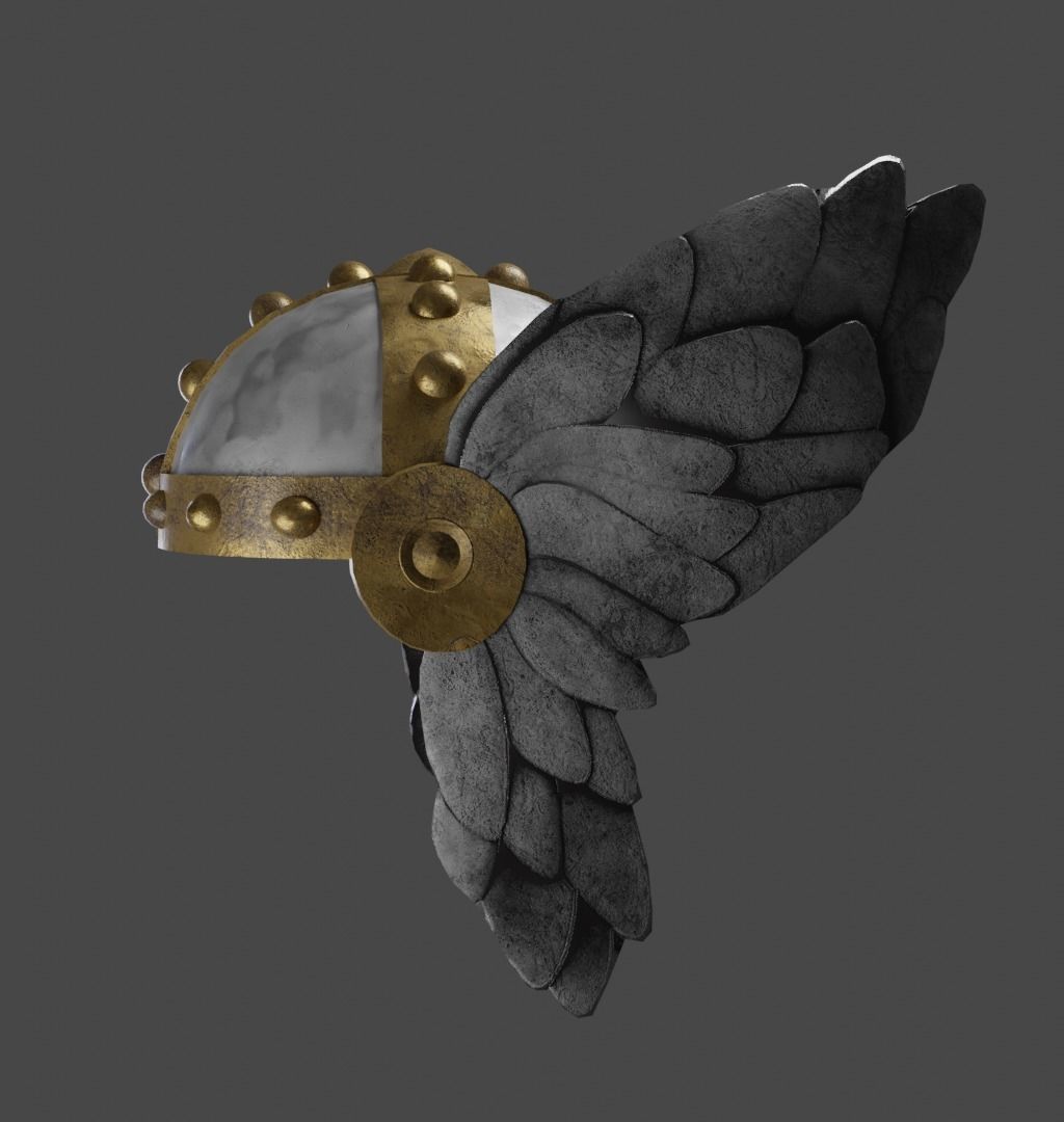 3D model Open Face Winged Helmet VR / AR / low-poly | CGTrader