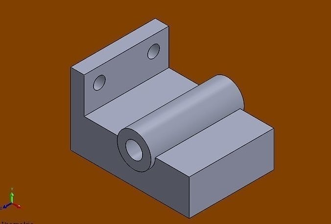 solidtutorial017 metal bracket free 3D model | CGTrader