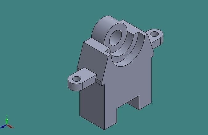 solidtutorial023 metal part with hole in it free 3D model | CGTrader