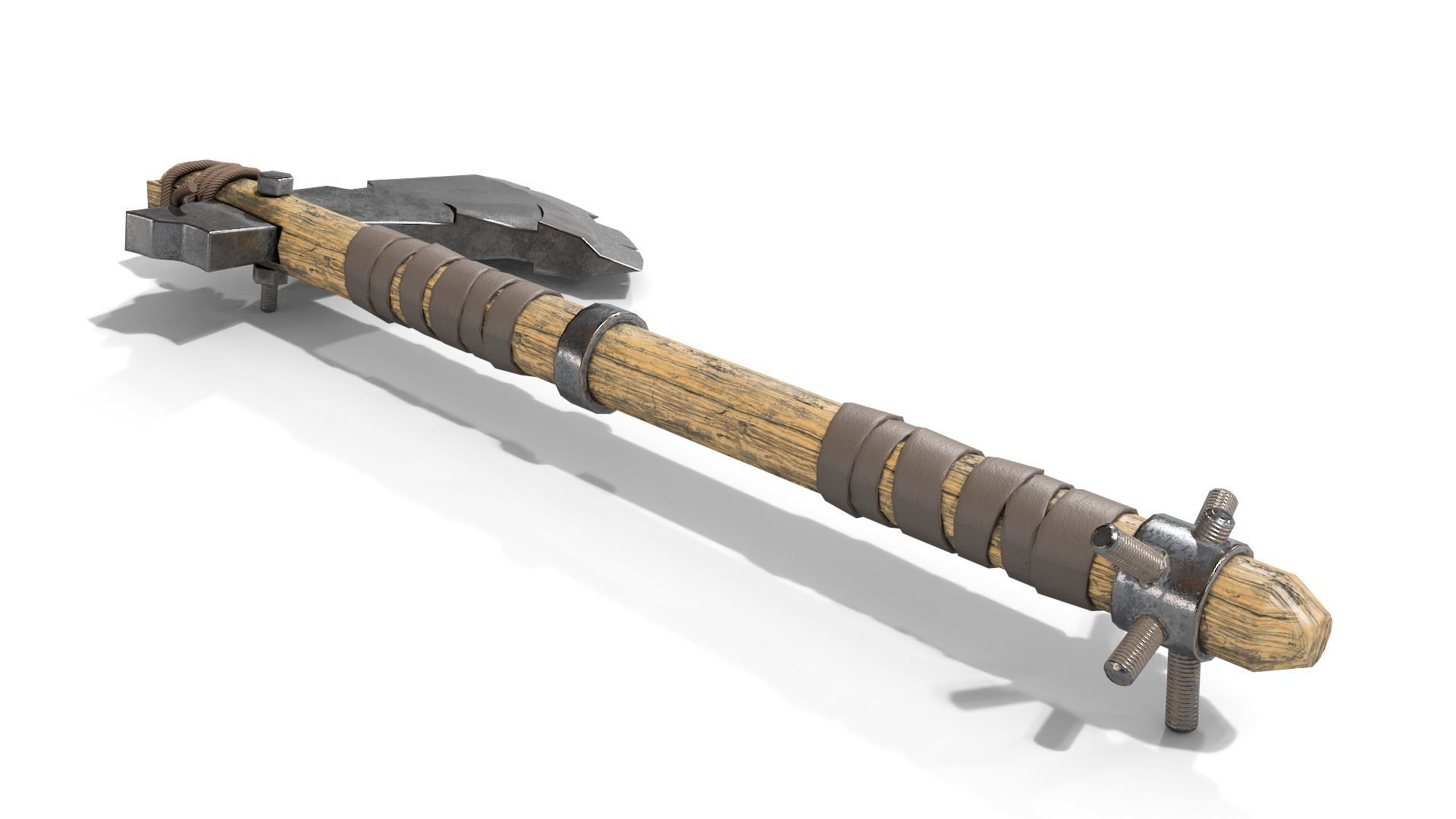 3D model Battle Axe with Serrated VR / AR / low-poly | CGTrader