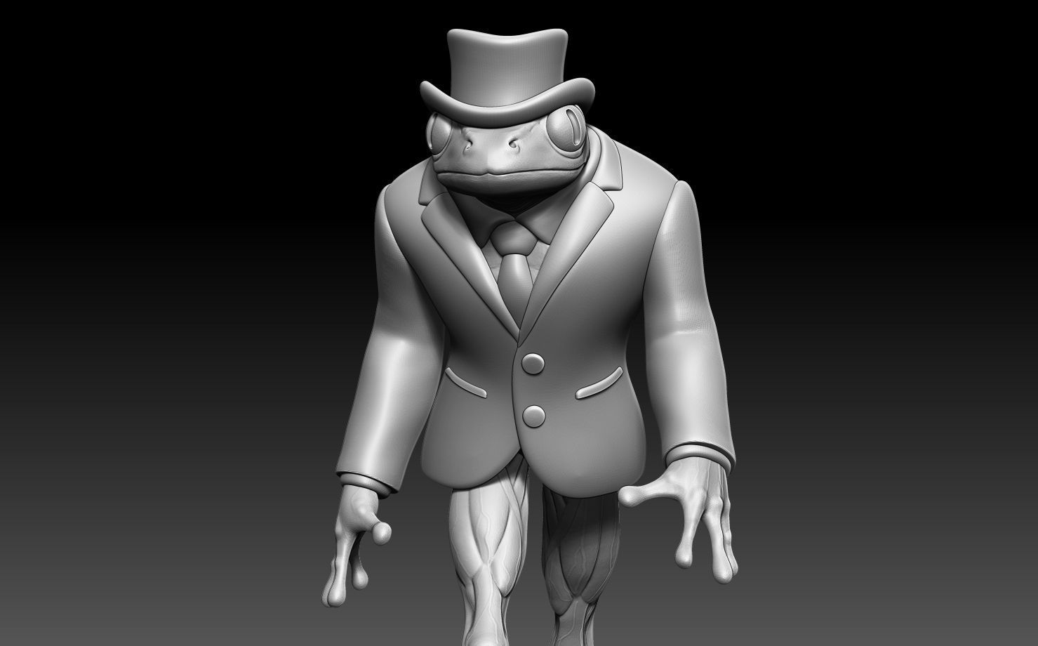 Dapper Frogman 3D model 3D printable | CGTrader