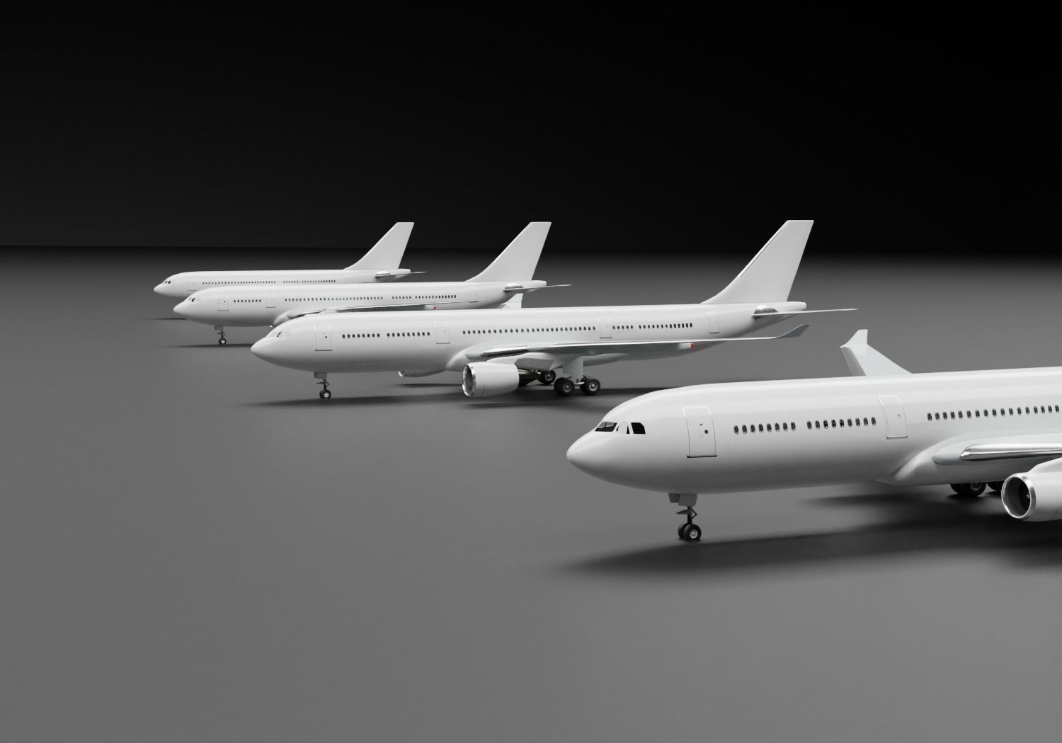 Airbus A300 A310 A330 A340 Pack 3D model | CGTrader