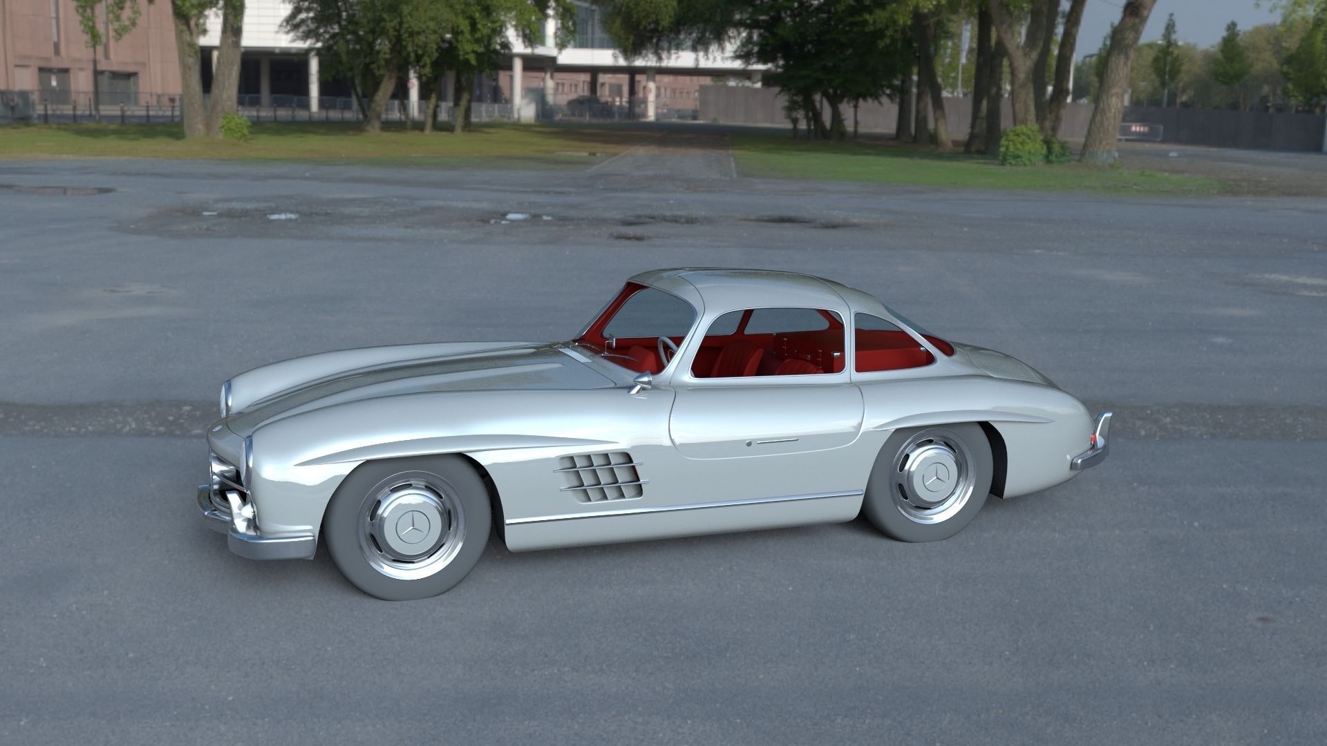 Fully Modelled Rigged Mercedes 300SL Gullwing HDRI 3D model rigged ...