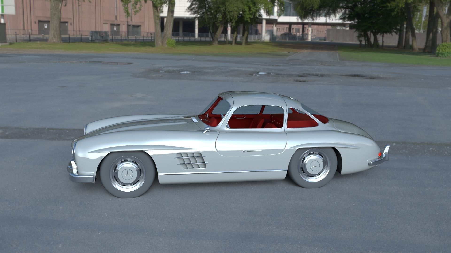 Fully Modelled Rigged Mercedes 300SL Gullwing HDRI 3D model rigged ...