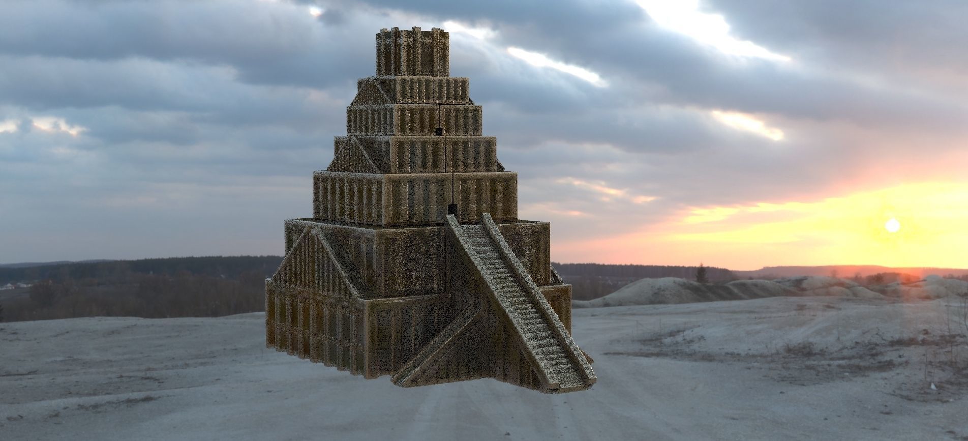 Babylon Pyramid 3D model | CGTrader