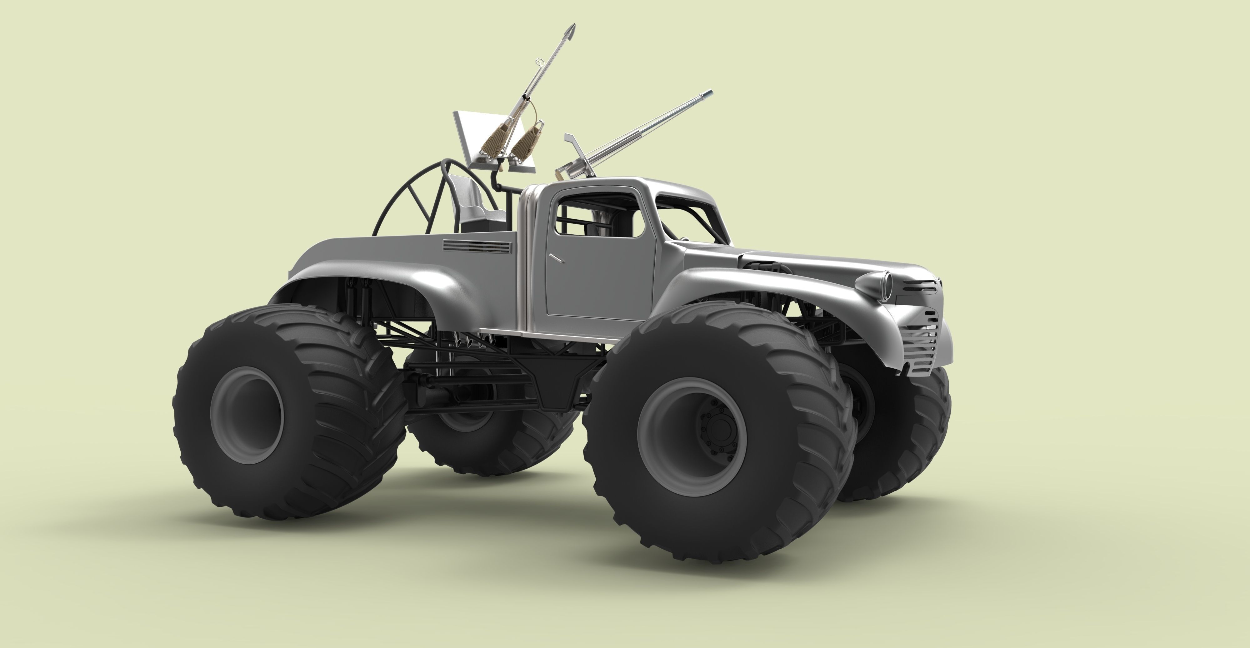 Big Foot from Mad Max Fury Road 3D Model OBJ SLDPRT SLDASM SLDDRW IGE ...