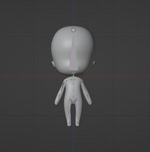 Chibi Base Model with Human Meta Rig 3D model rigged | CGTrader