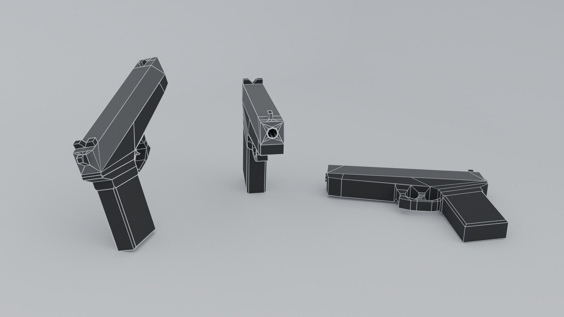 Low Poly Gun free VR / AR / low-poly 3D model | CGTrader