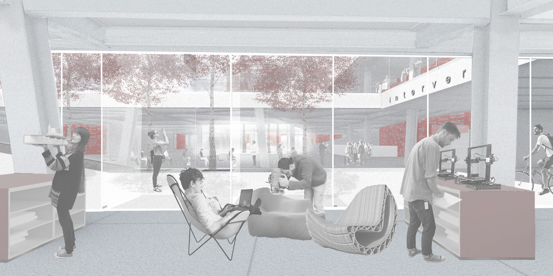 Modern College Campus Building 3D model animated rigged | CGTrader