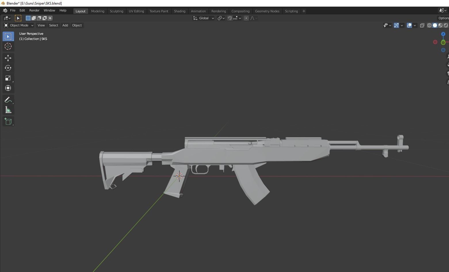3D model SKS Sniper Rifle VR / AR / low-poly | CGTrader