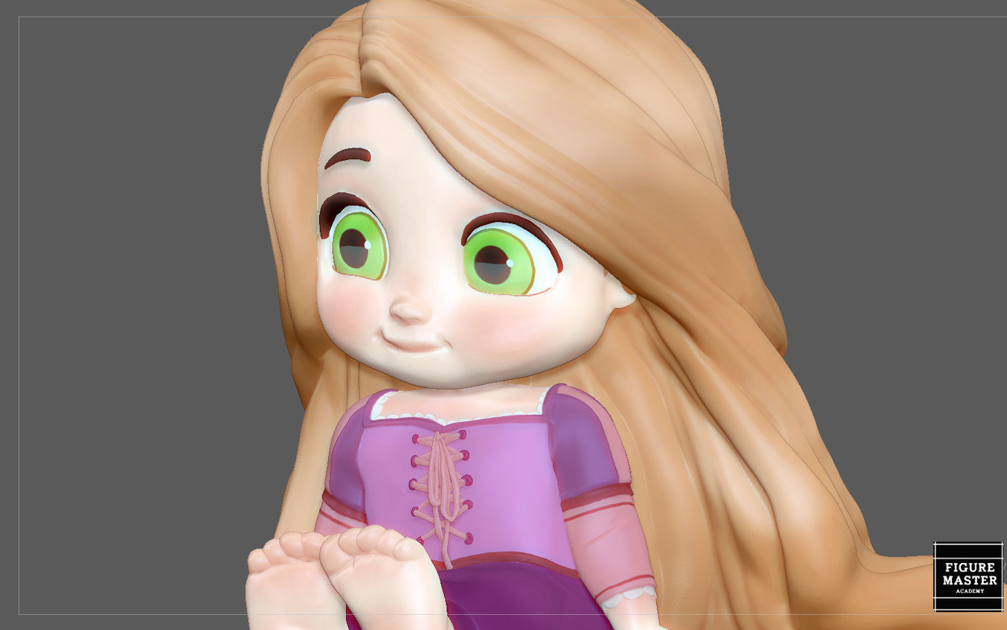 RAPUNZEL BABY PRINCESS DISNEY CHARACTER CUTE 3D PRINT MODEL 3D model 3D ...