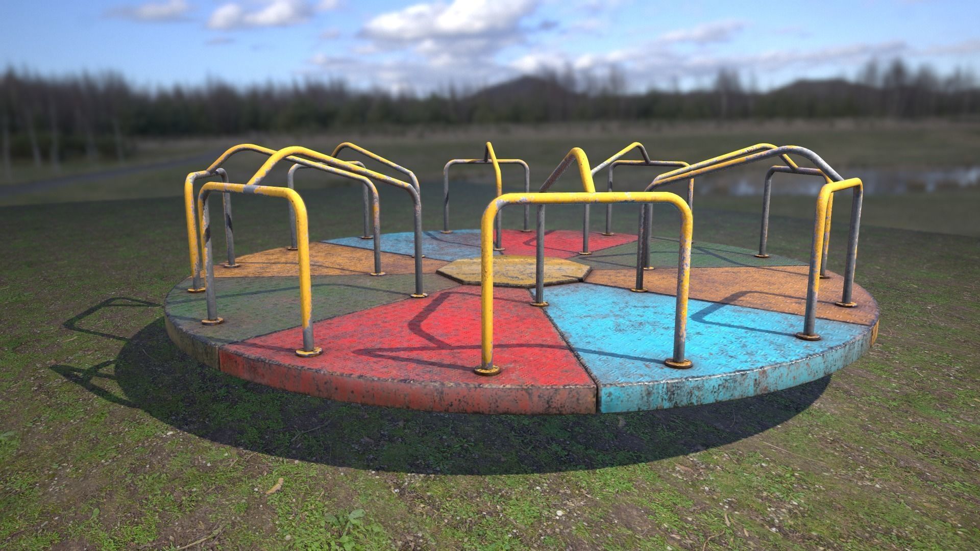 3D model Merry go round VR / AR / low-poly | CGTrader
