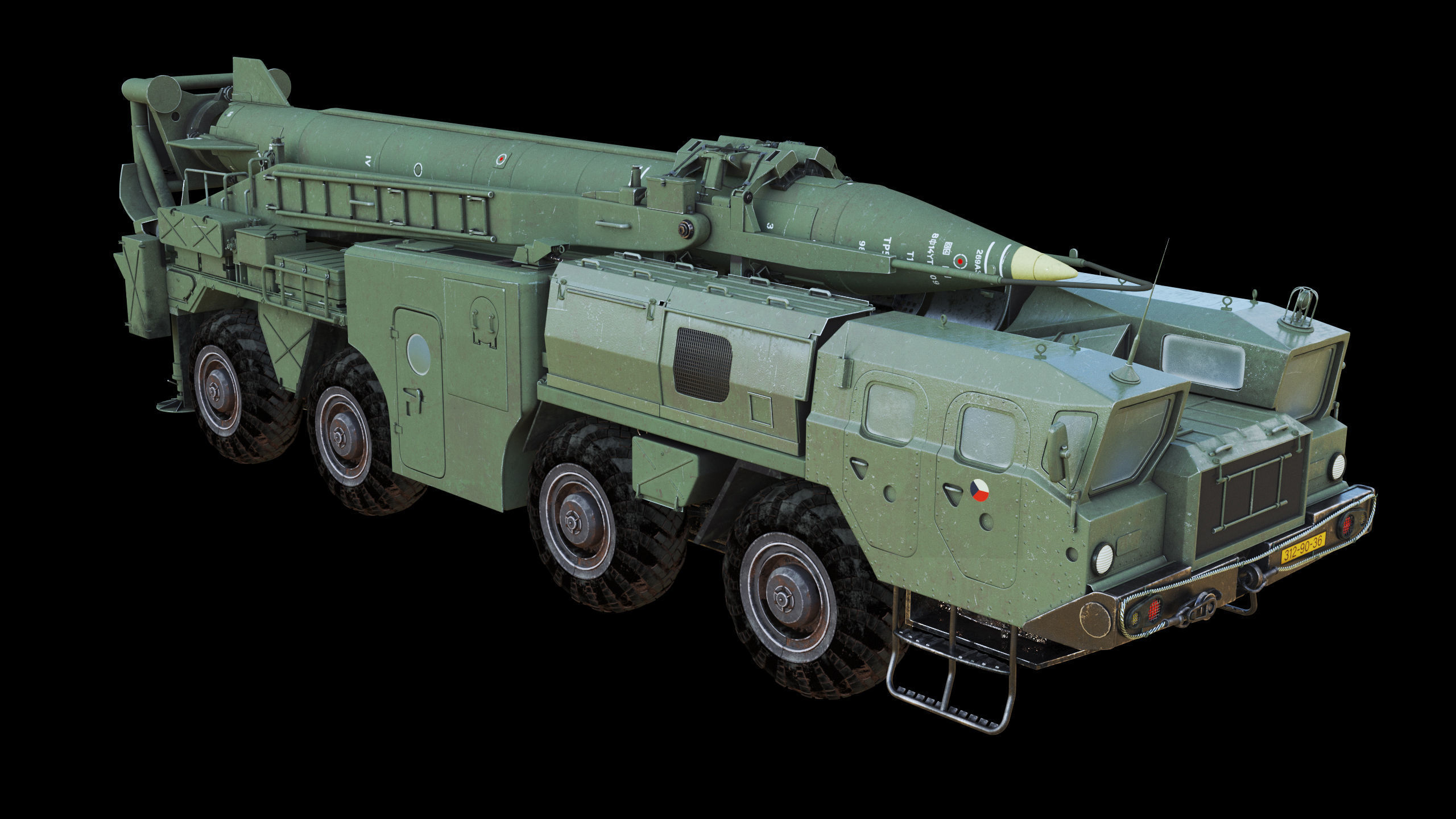 3D model MAZ-543 SCUD VR / AR / low-poly | CGTrader