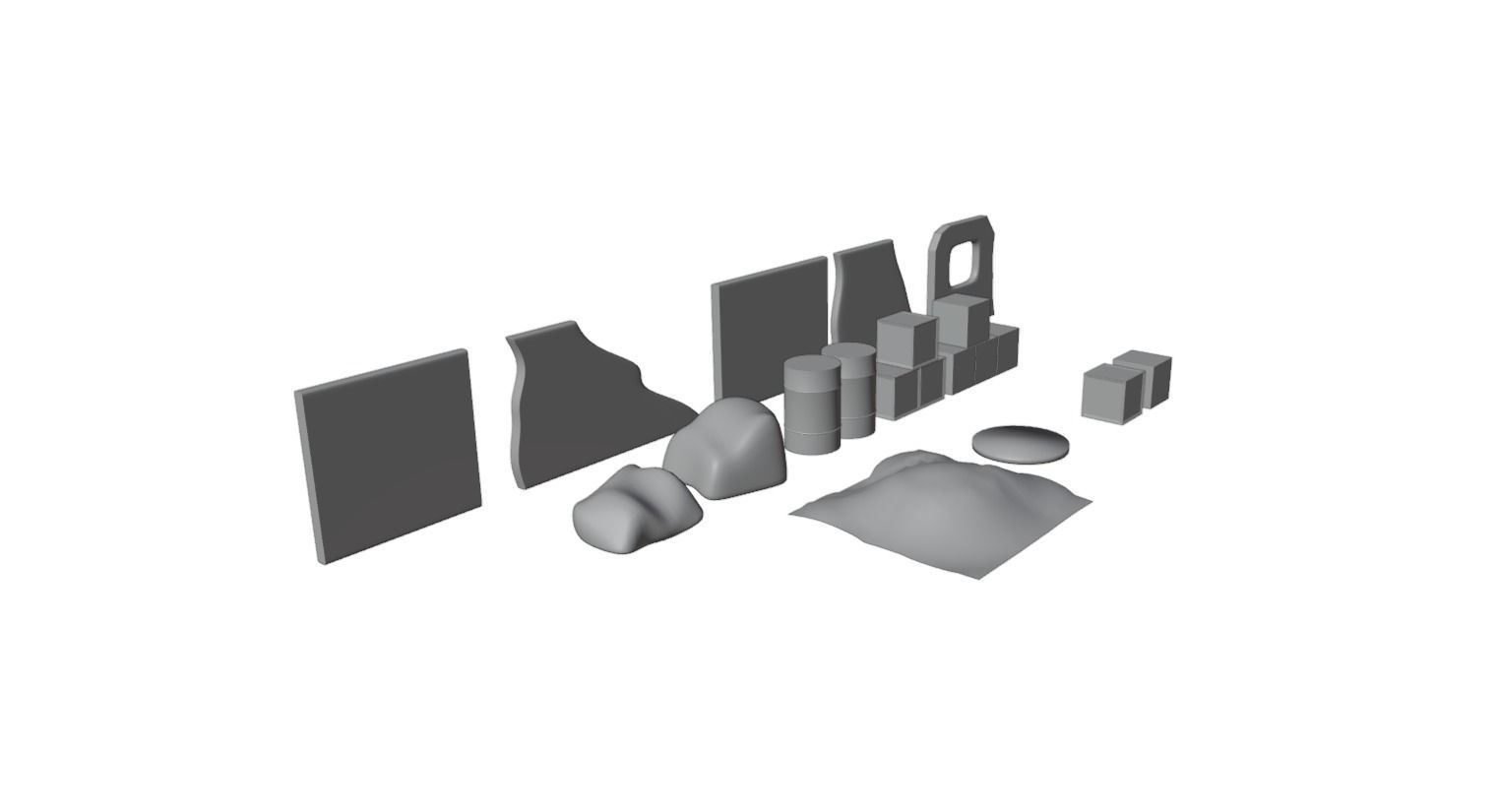 3D model Set of obstacles VR / AR / low-poly | CGTrader