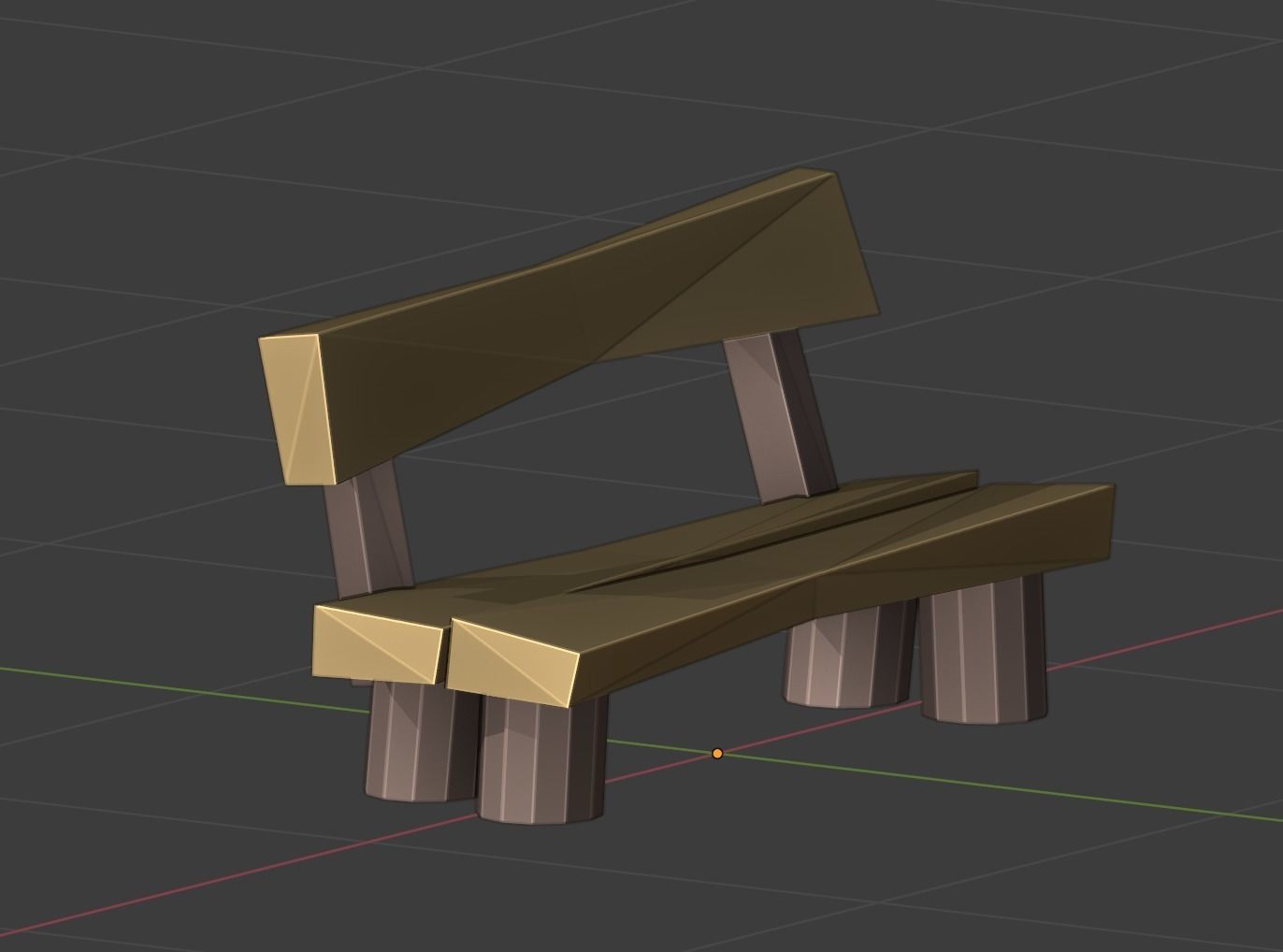 3D model LOW POLY ASSET BENCH PARK MODELS - LOWPOLYGONAL VR / AR / low ...