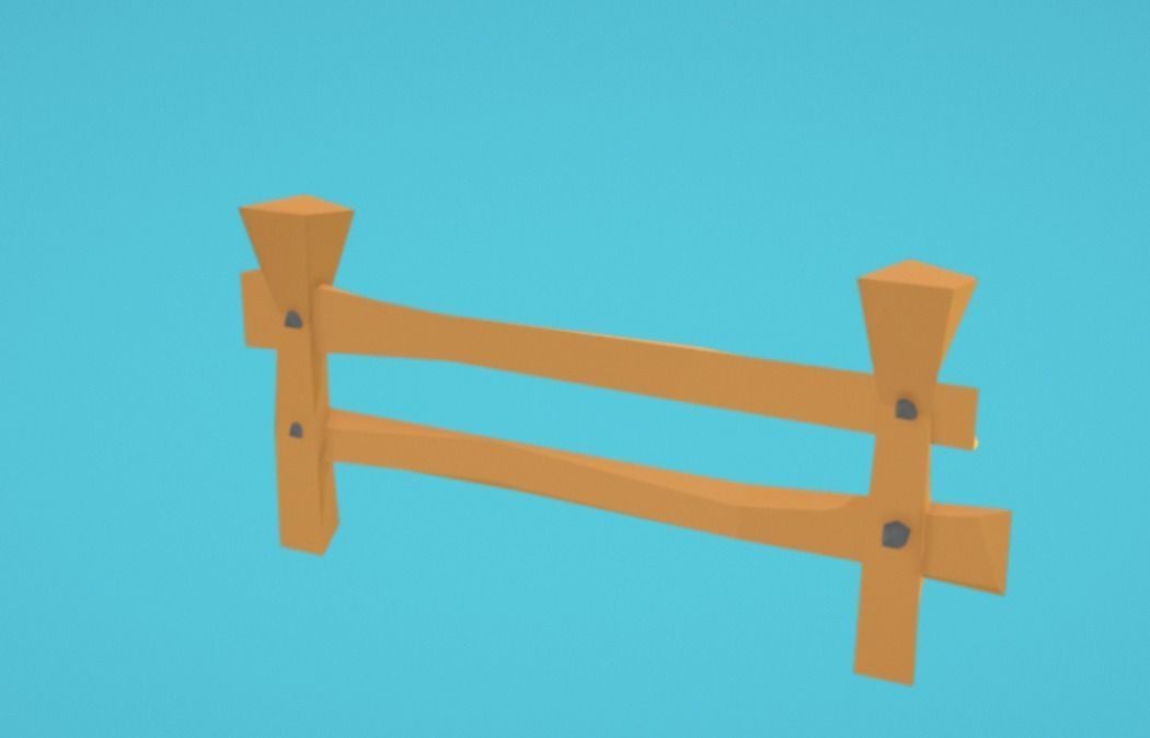 3D model LOW POLY ASSET FENCE MODEL - LOWPOLYGONAL VR / AR / low-poly ...