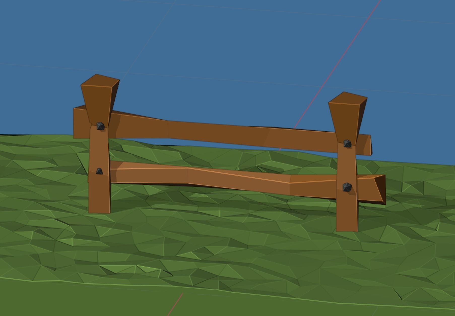 3D model LOW POLY ASSET FENCE MODEL - LOWPOLYGONAL VR / AR / low-poly ...