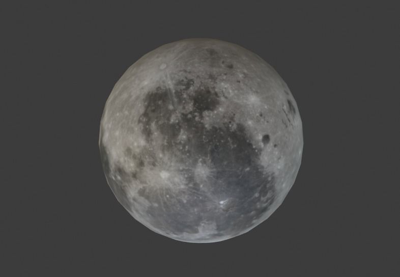 3D model MOON VR / AR / low-poly | CGTrader