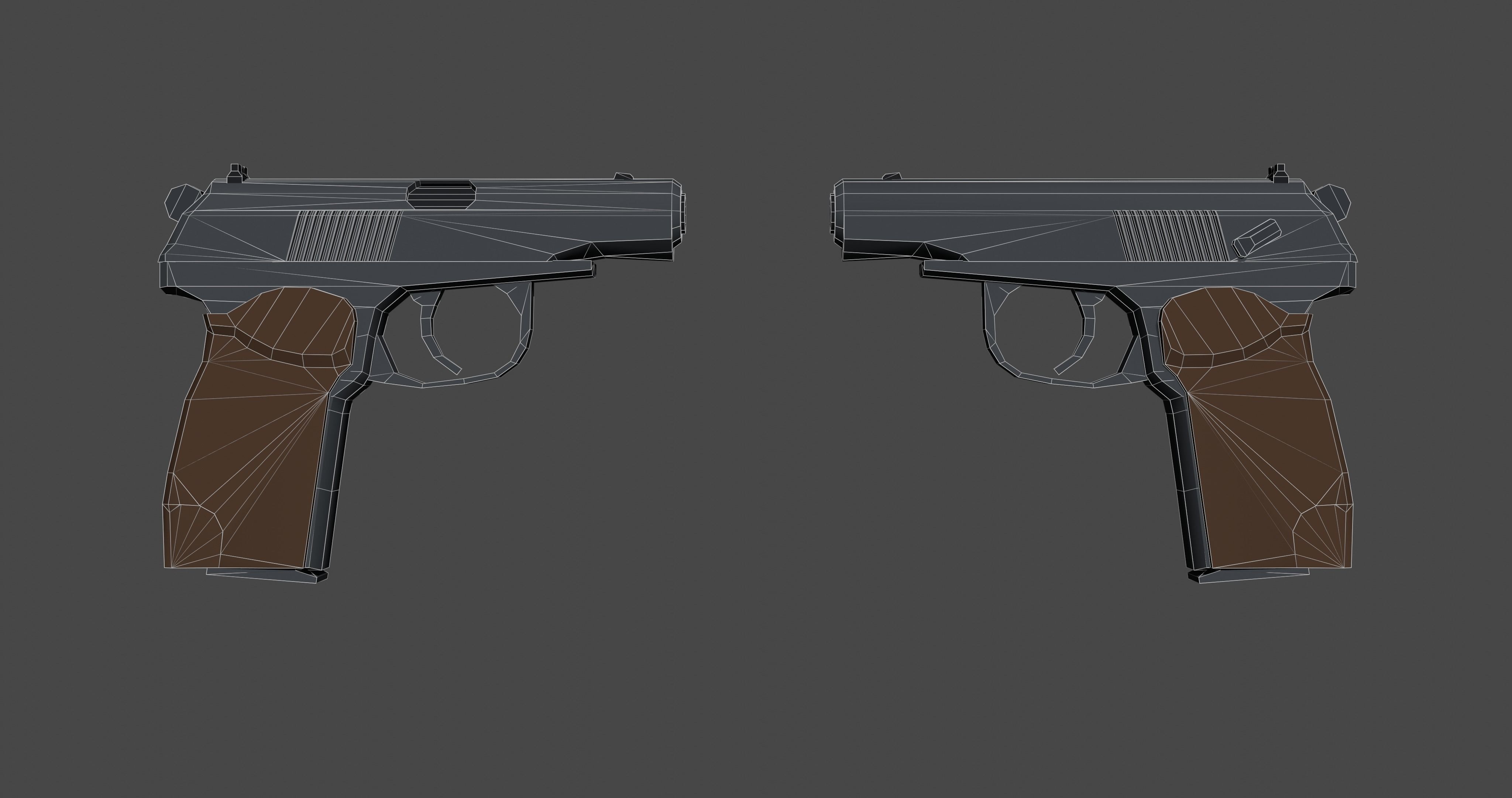 3D model PM pistol Weapons of the Russian Army - PM Low poly VR / AR ...