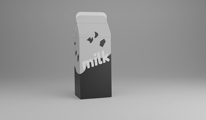 Milk Box 3D model | CGTrader