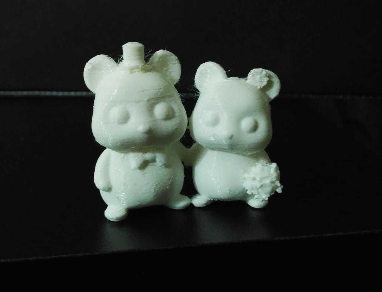 Hamster Couple Wedding Cake Topper 3D model 3D printable | CGTrader