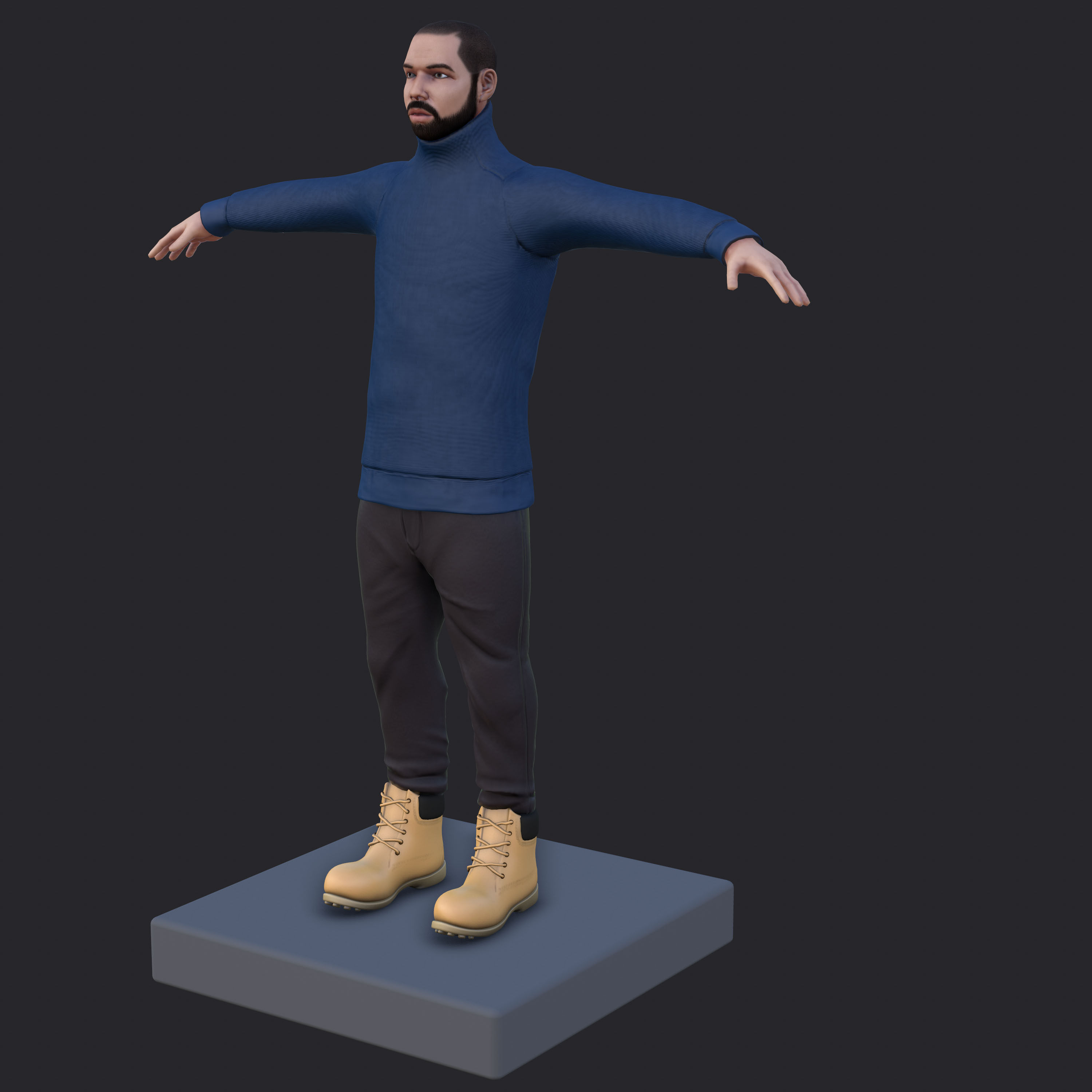 3D model Drake singer low poly Now Available with Rigging VR / AR / low ...