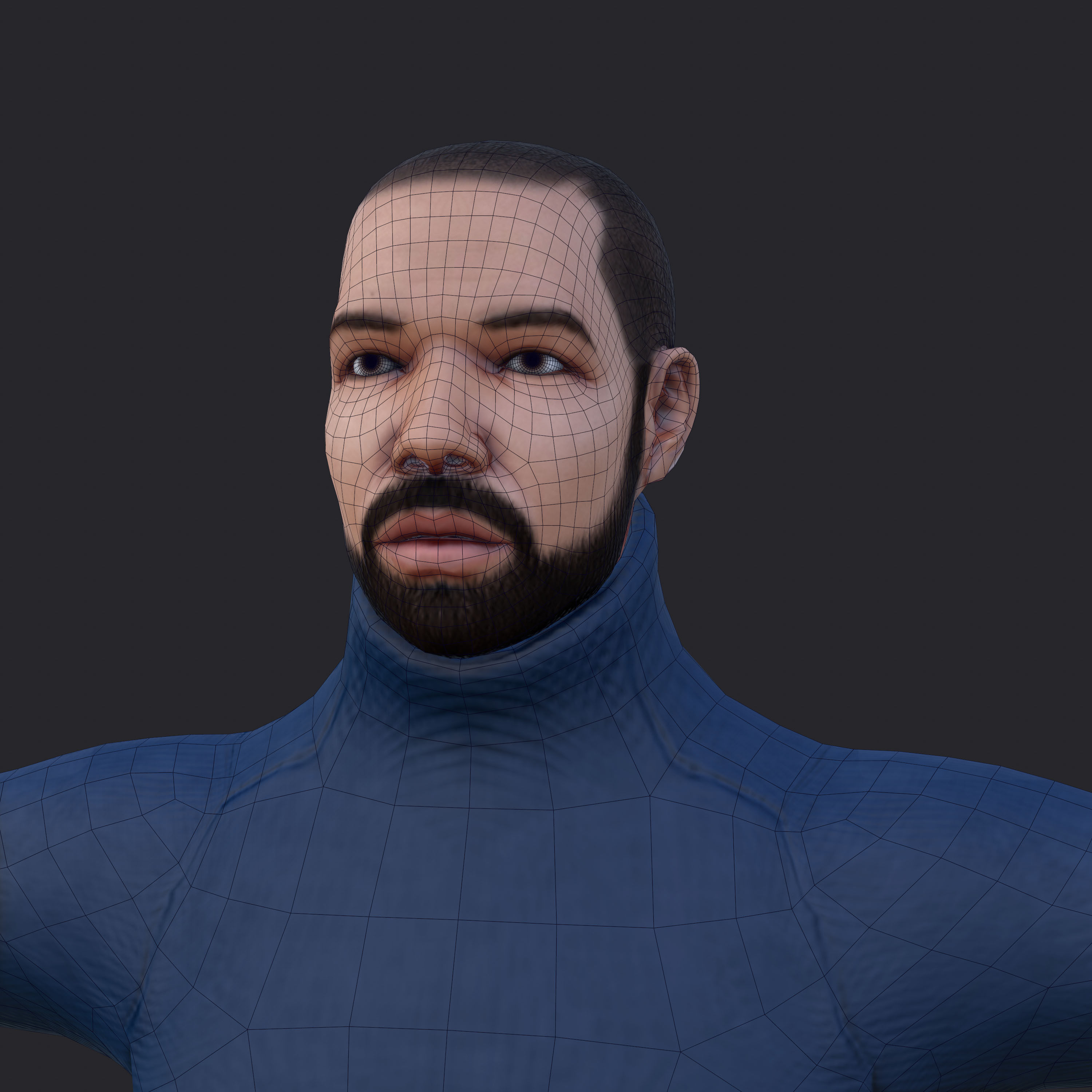 3D model Drake singer low poly Now Available with Rigging VR / AR / low ...