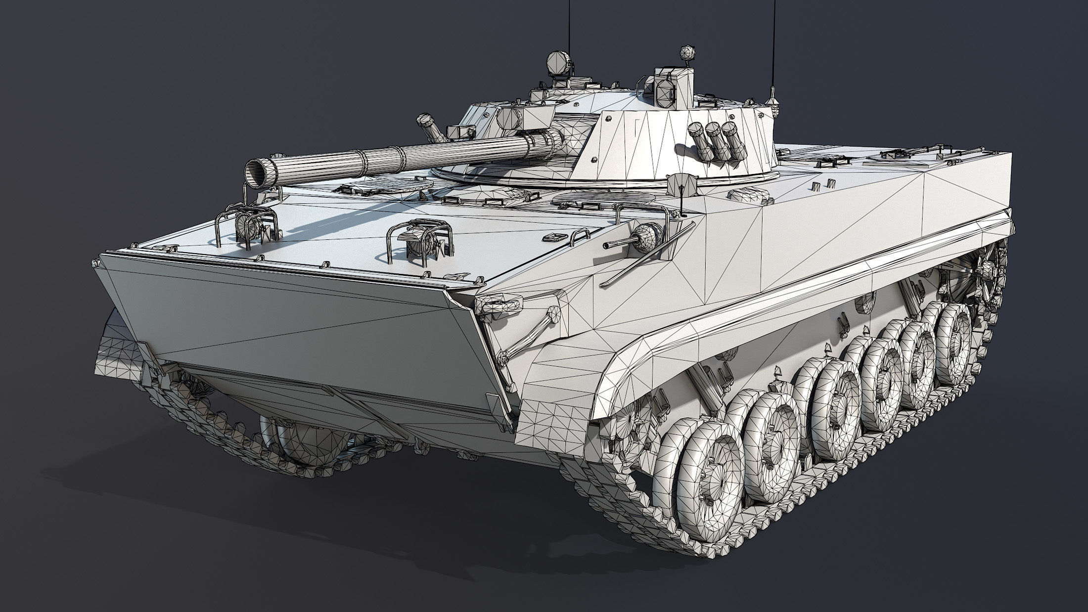 3D model BMP-3 army tank VR / AR / low-poly | CGTrader