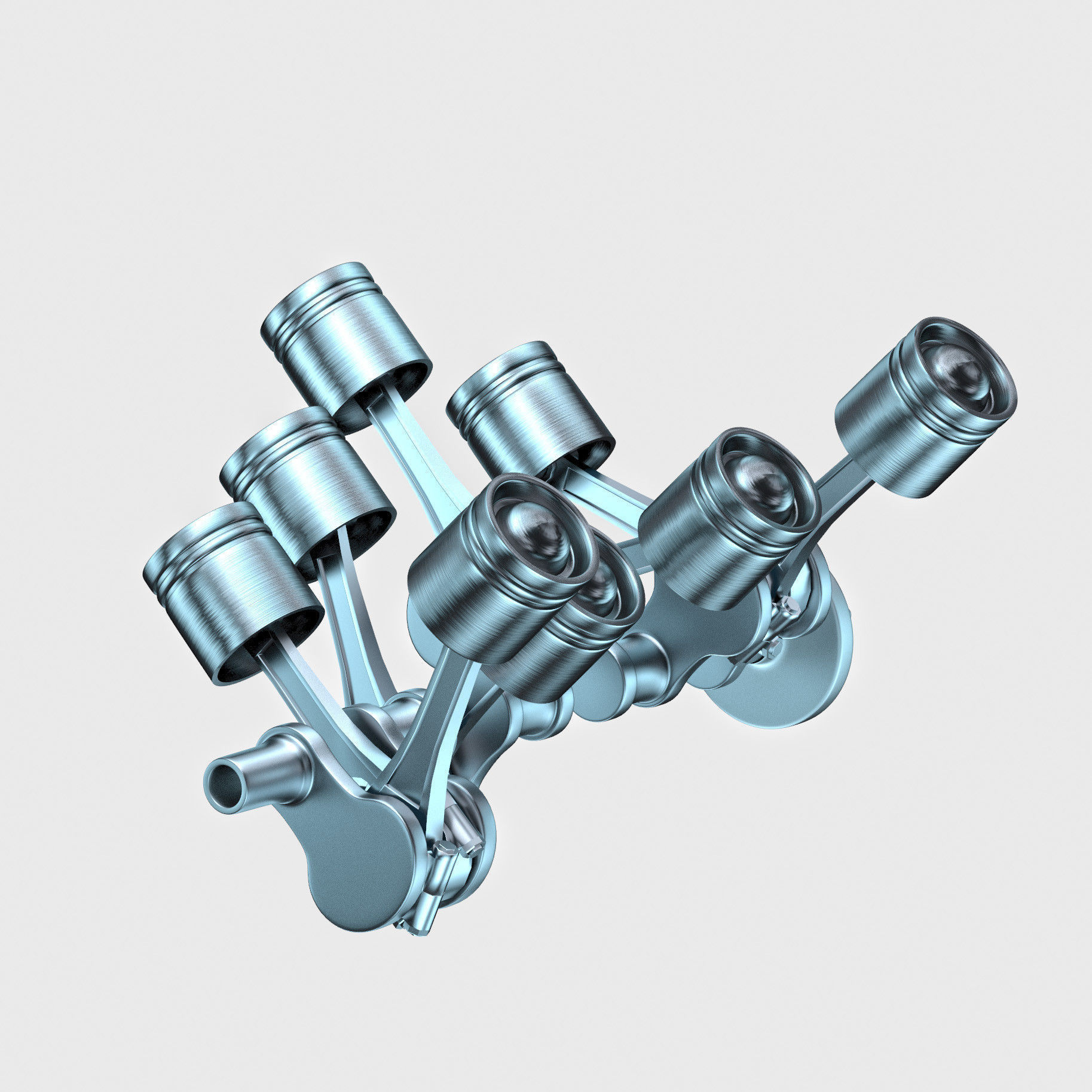 Car engine Animated 3D model animated rigged | CGTrader