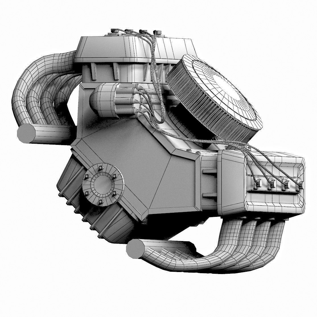 Car engine Animated 3D model animated rigged | CGTrader