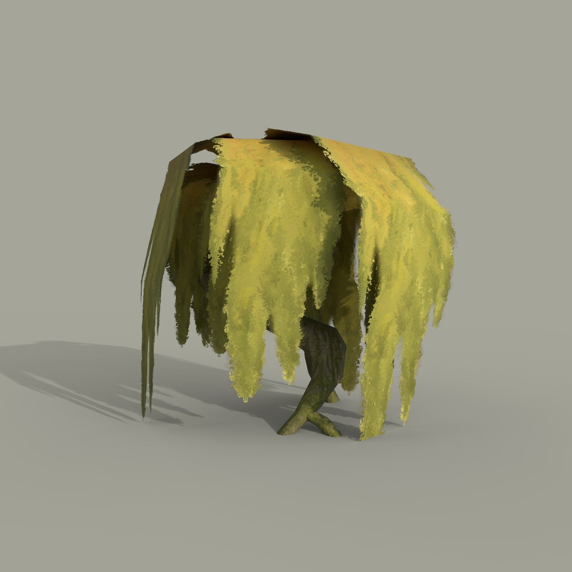 3D model Willow Tree Set Cartoon Stylized Hand painted VR / AR / low ...