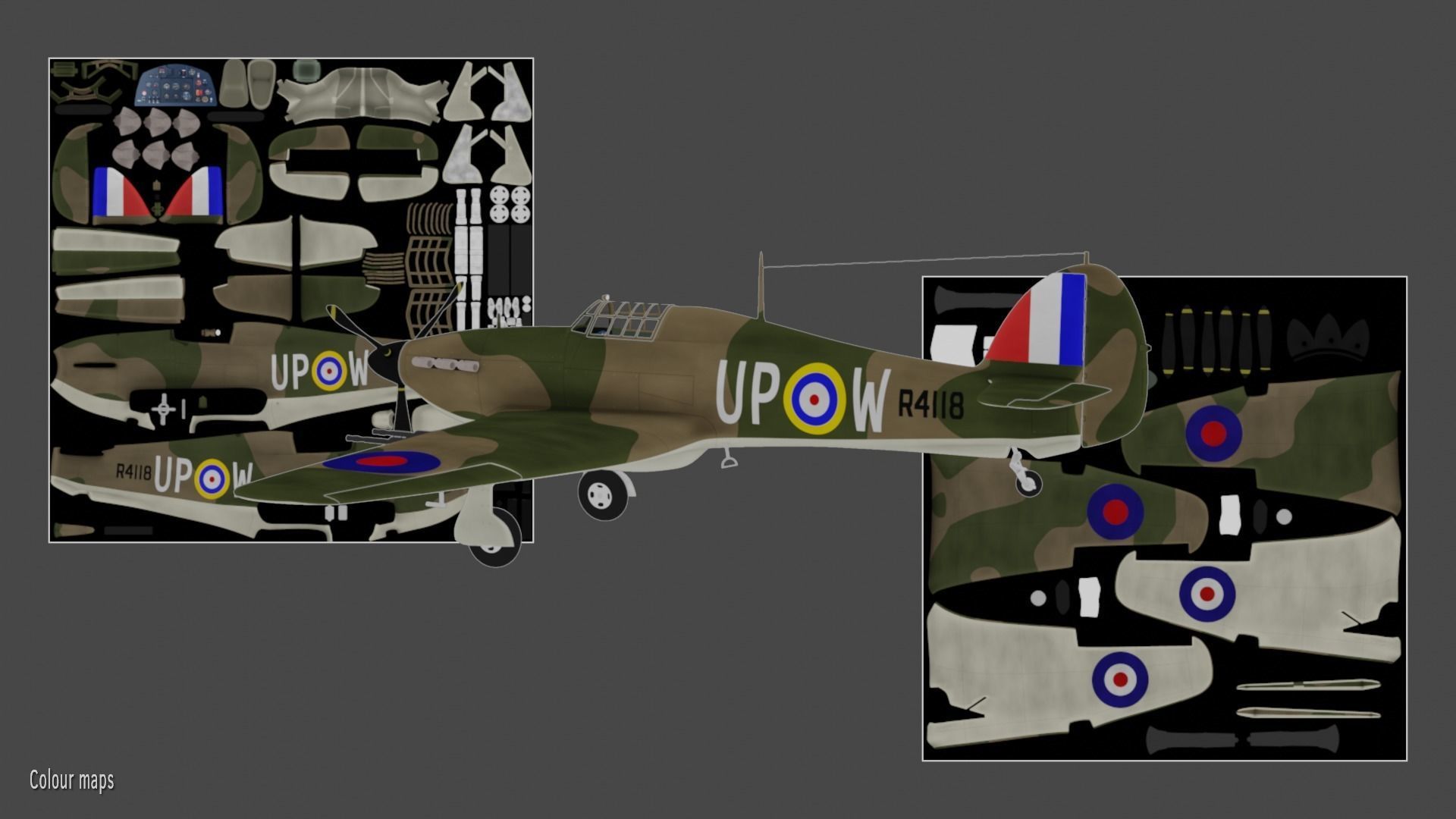 Hawker Hurricane 3D model animated rigged | CGTrader