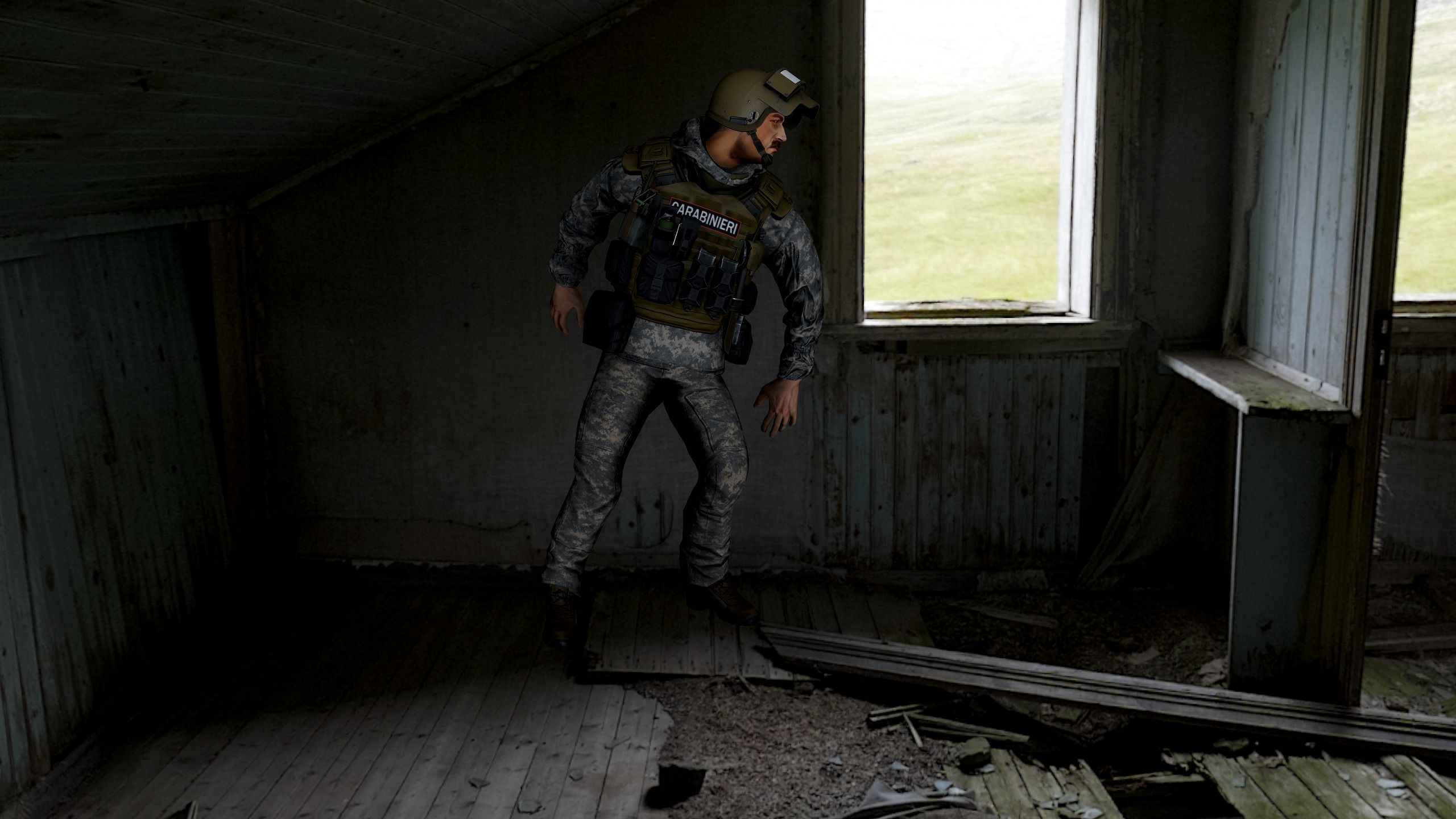 3D model Modular military character 2 VR / AR / low-poly rigged ...